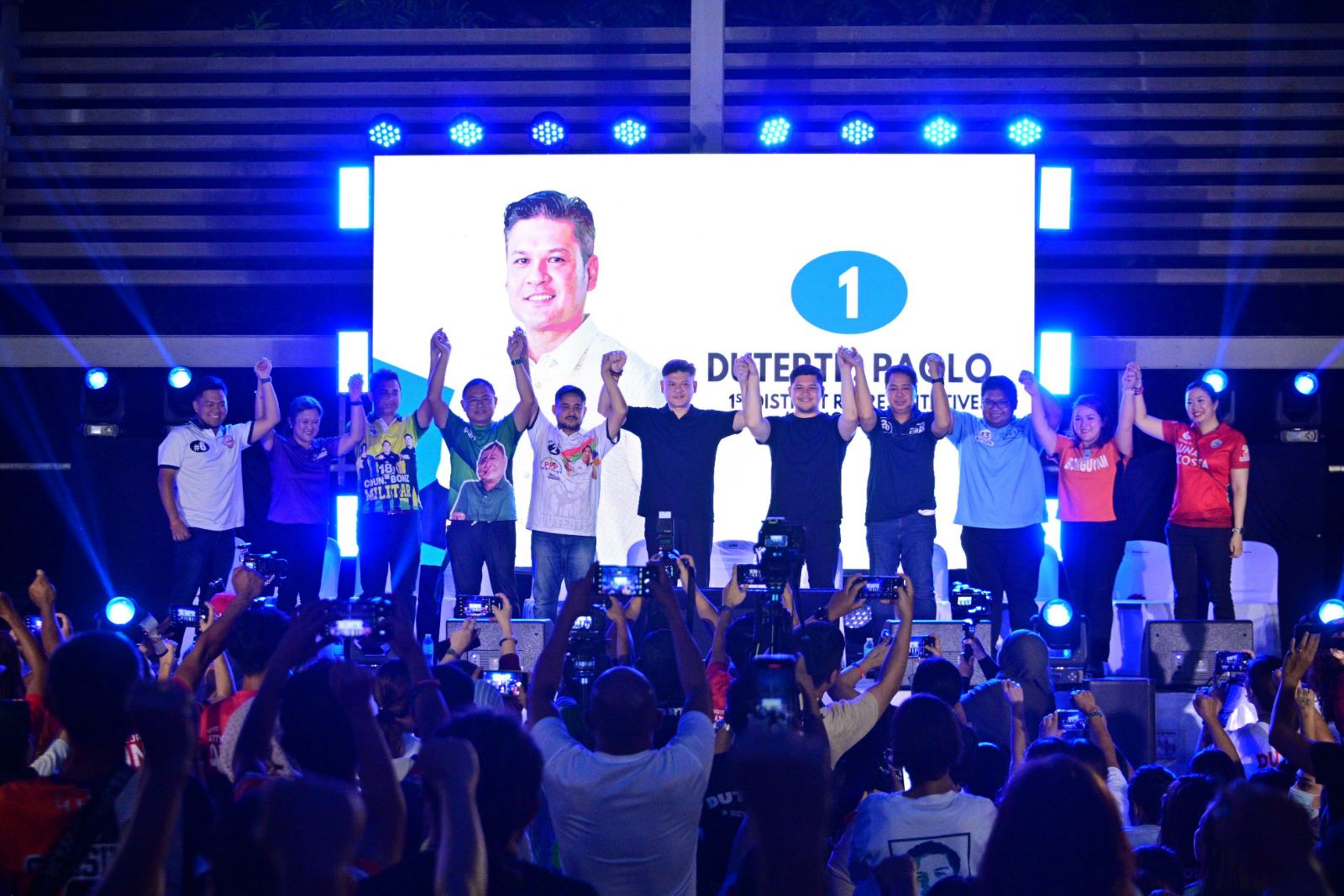 Rep. Paolo Duterte makes surprise appearance at campaign rally in Davao ...
